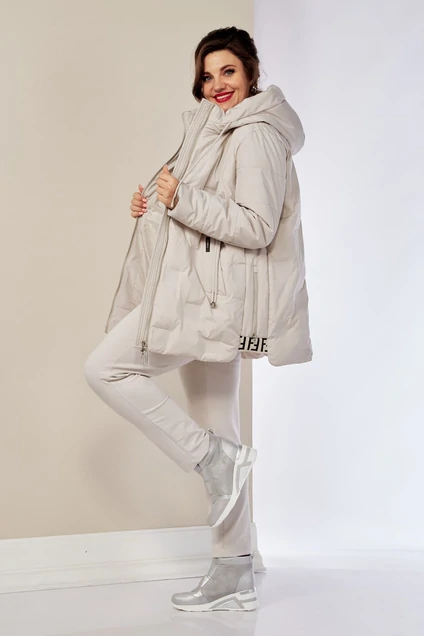 *Куртка 2140 молочный Shetti купить в интернет магазине Велесмода